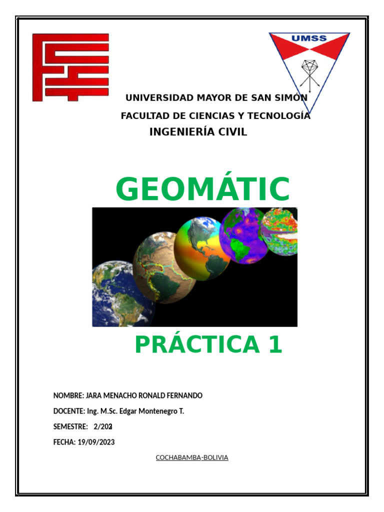 Caratula Geomatica P 4 | PDF | Cuenca de drenaje | Mapa