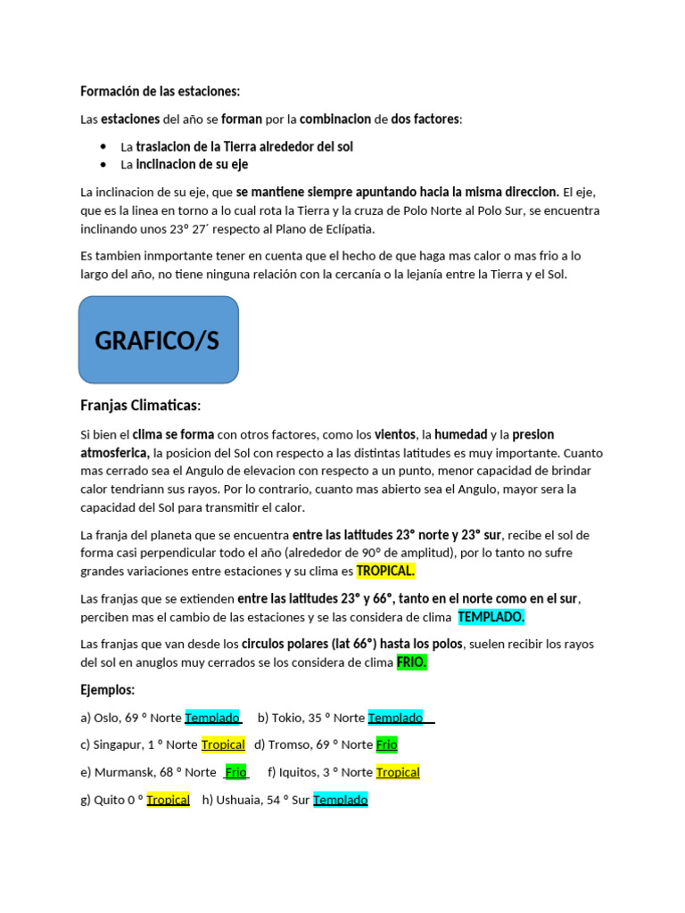 Resumen de Geografia | PDF | Marea | Tierra