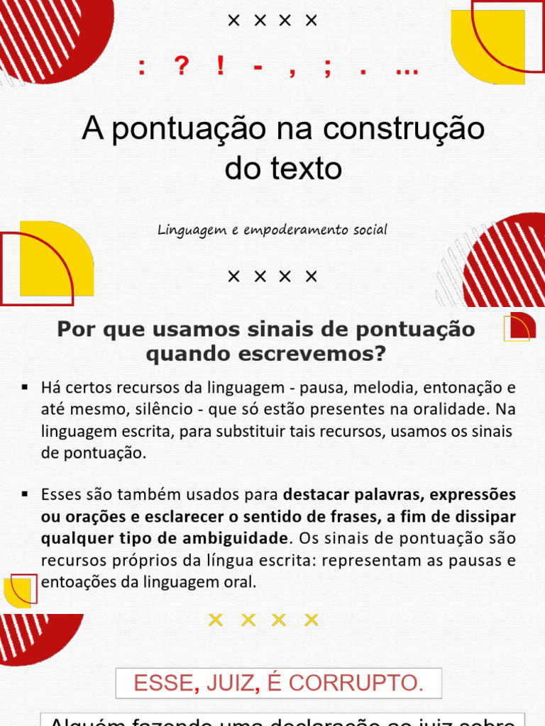 Pontuação - 2ºH | PDF | Linguística | Gramática