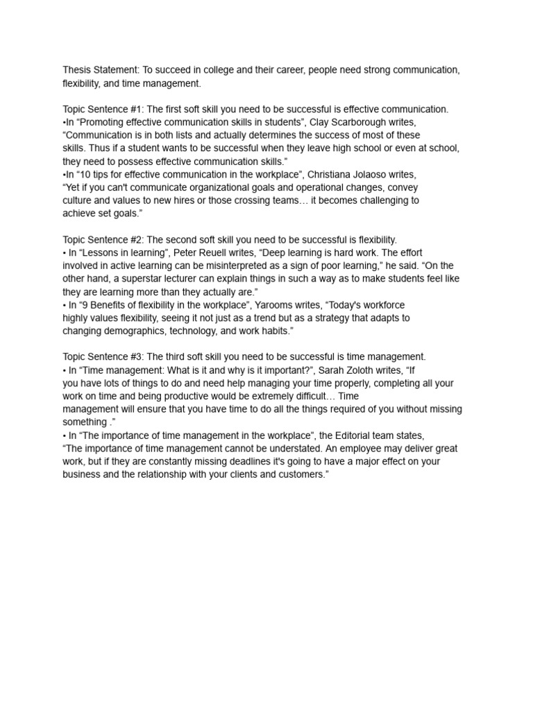 Soft Skills - Essay (2) | PDF