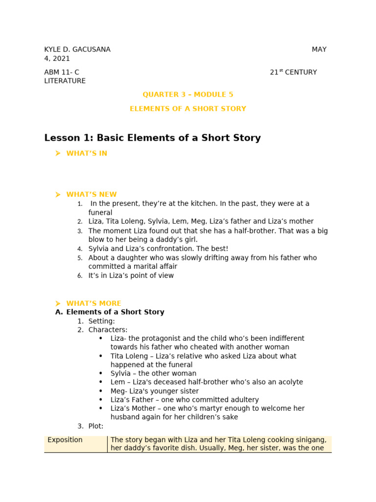 21st LIT MOD5 (ANS) | PDF | Plot (Narrative)