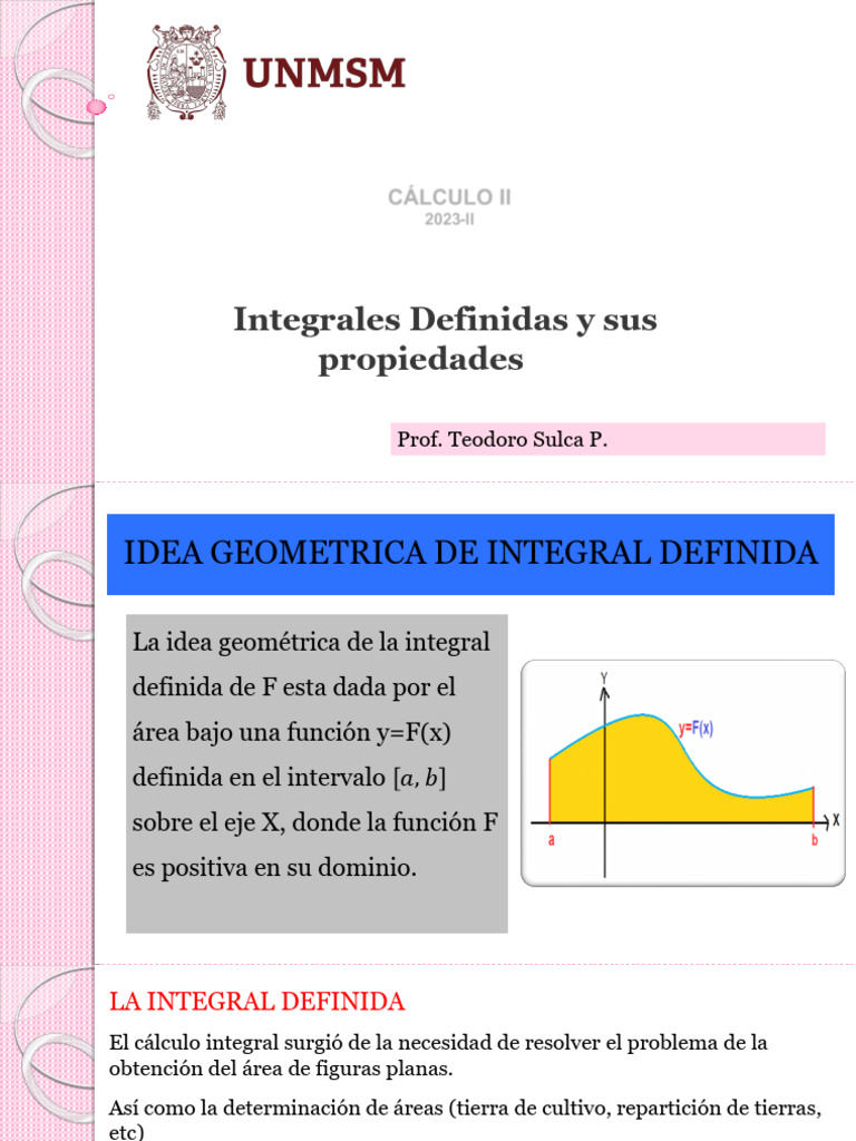 Integrales Definidas: Propiedades y Ejemplos | PDF | Integral | Geometría