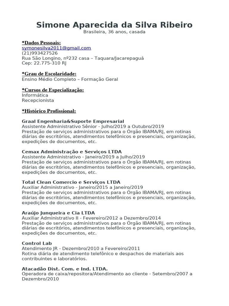 Curriculo Atualizado | PDF