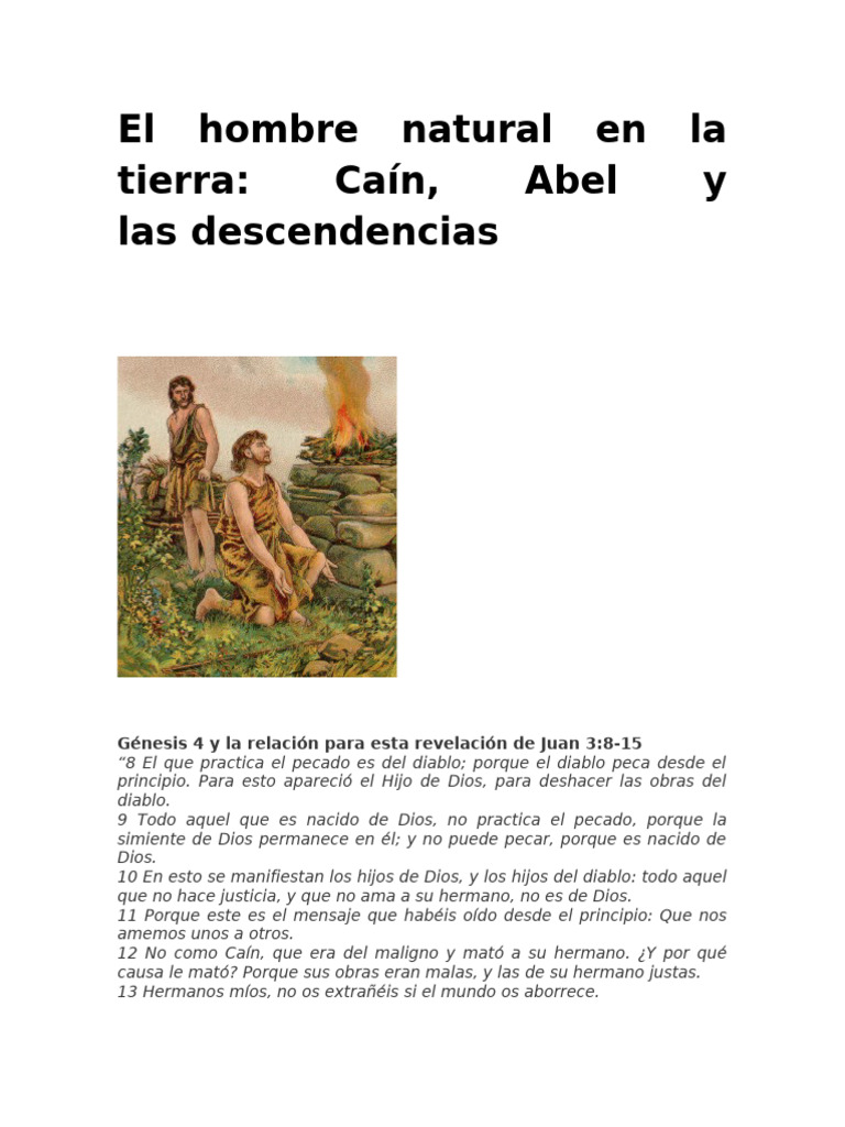 Cain y Abel | PDF | Pecado | Cristo (título)