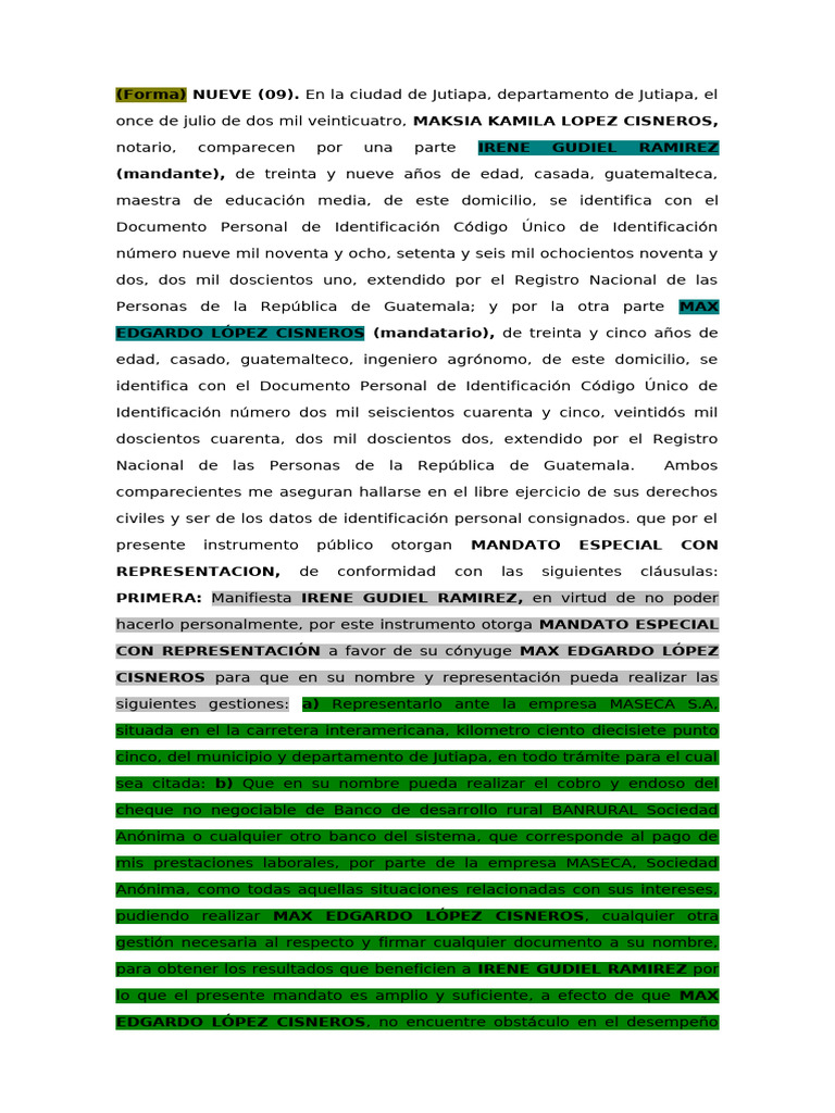 Mandatos Ejemplos | PDF | Guatemala