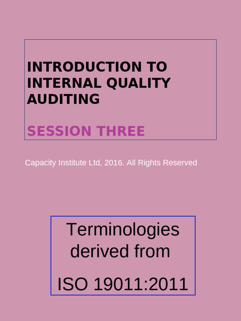 Introduction To Internal Quality Auditing | PDF | Audit | Cognition