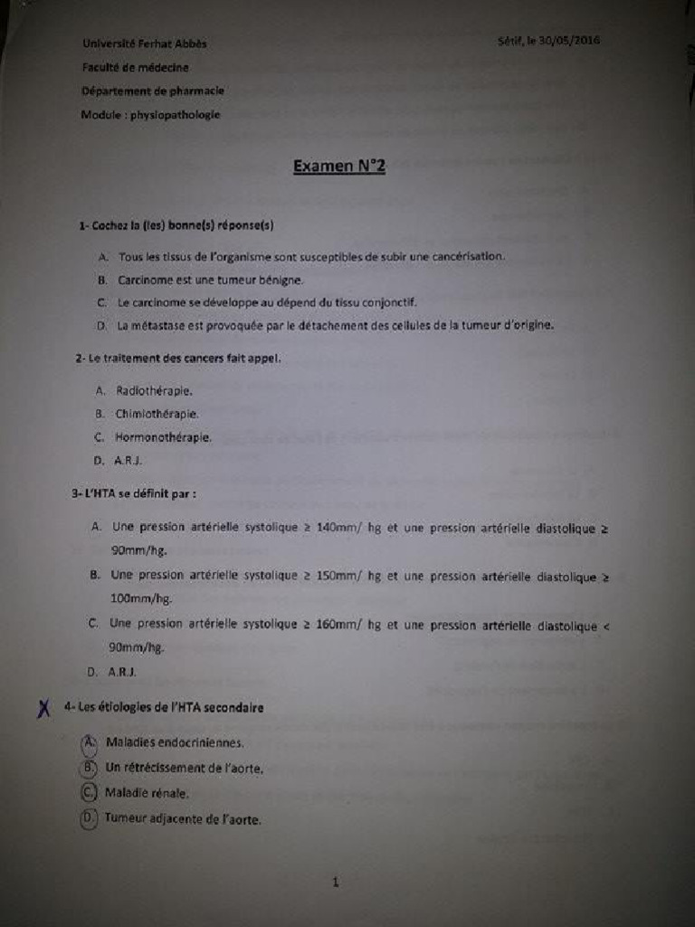 Pharm 2an19 Emd2 Physiopath16 | PDF