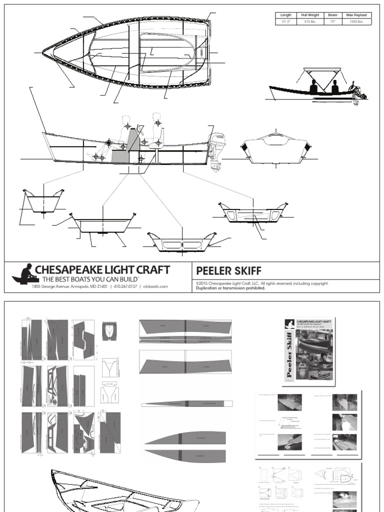 STUDY PLANS - Peeler Skiff | PDF | Plywood