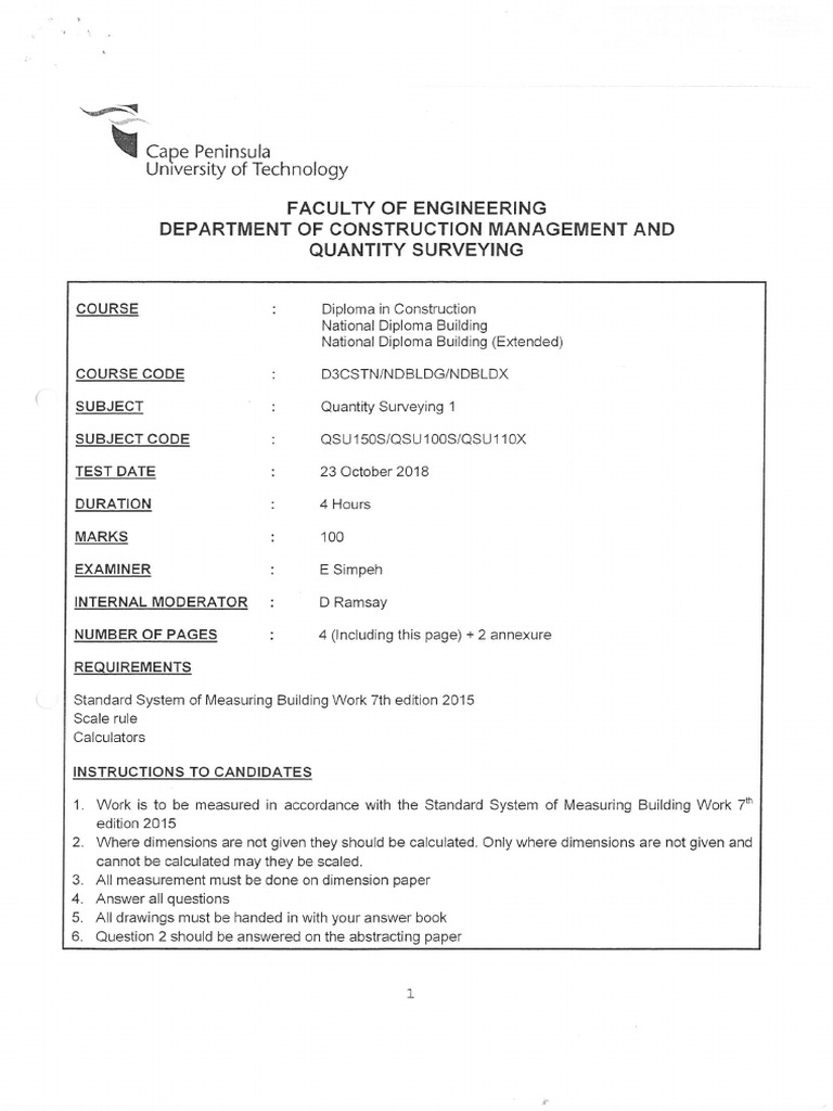 October 2018 - Question Paper | PDF