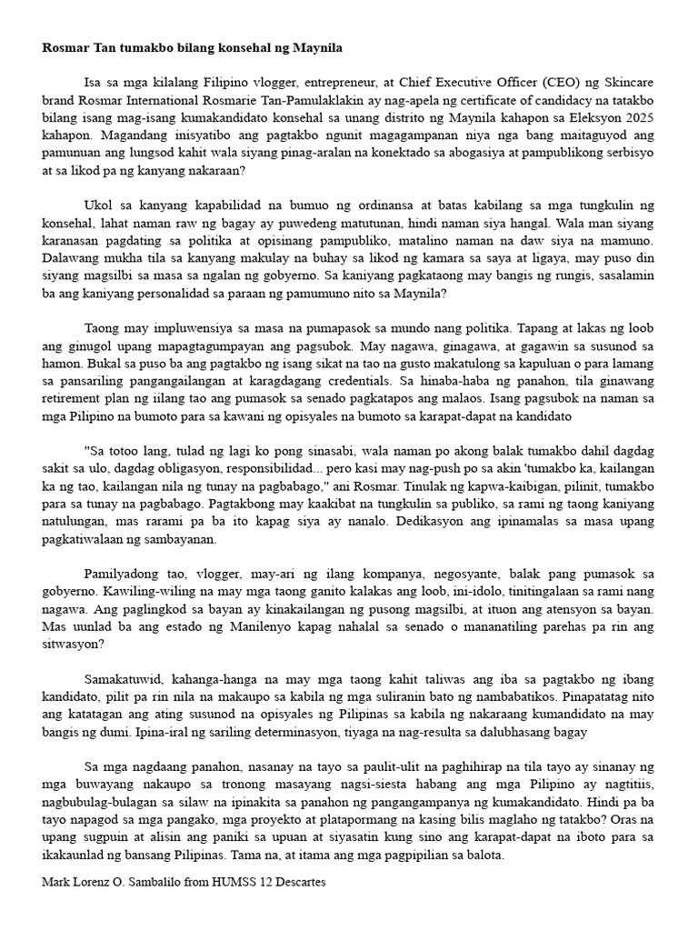 EDITORIAL WRITING (TRY) | PDF