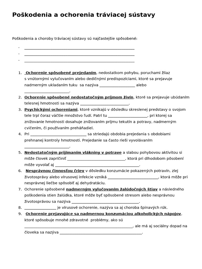 Ochorenia TS | PDF