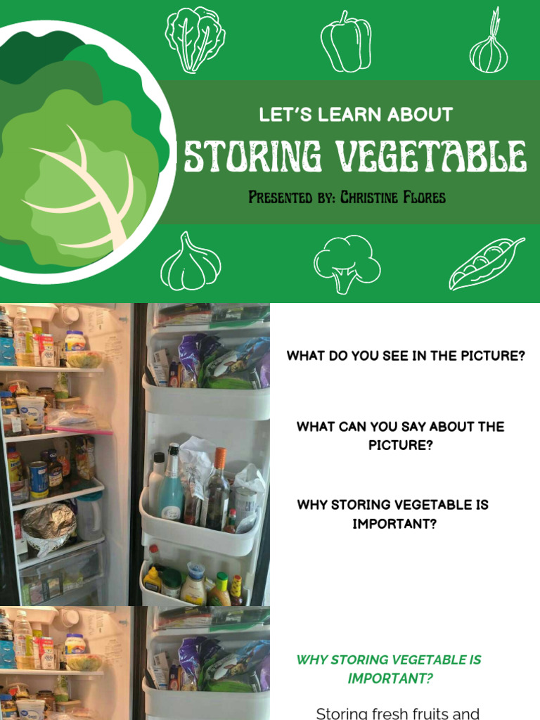 Storing Vegetables (cookery 10) | PDF