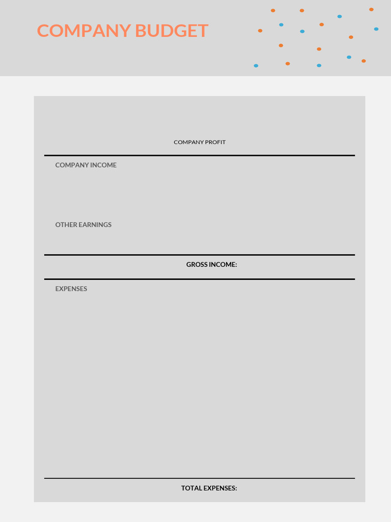 Company Budget Template | PDF | Expense | Income
