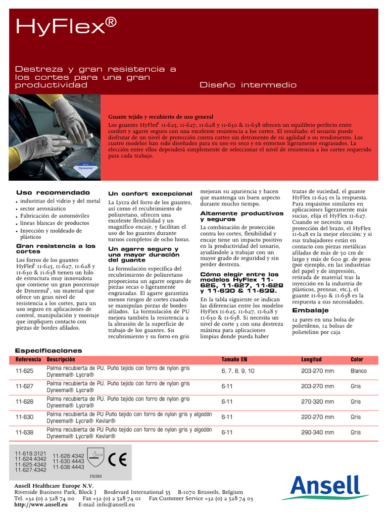 Hy Flex | PDF | Guante | Materiales