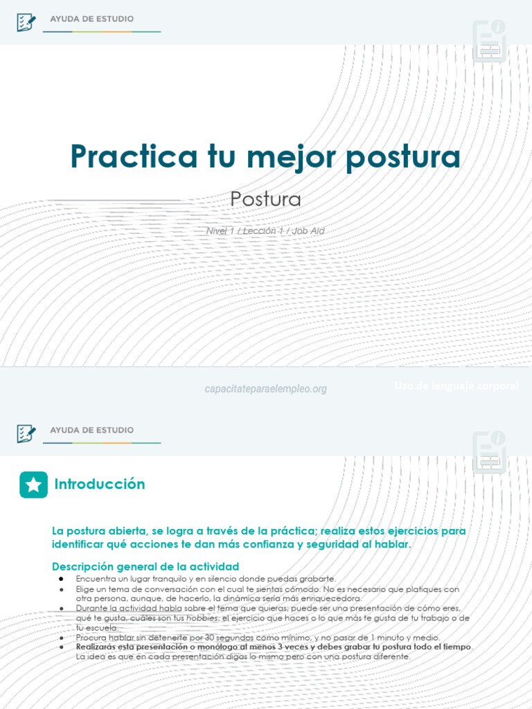 Practica Tu Mejor Postura | PDF