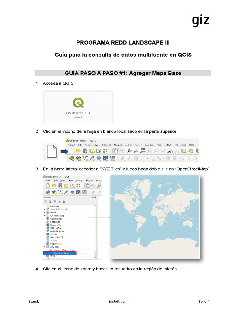 Manual QGIS Capacitacion GIZ | PDF | Software