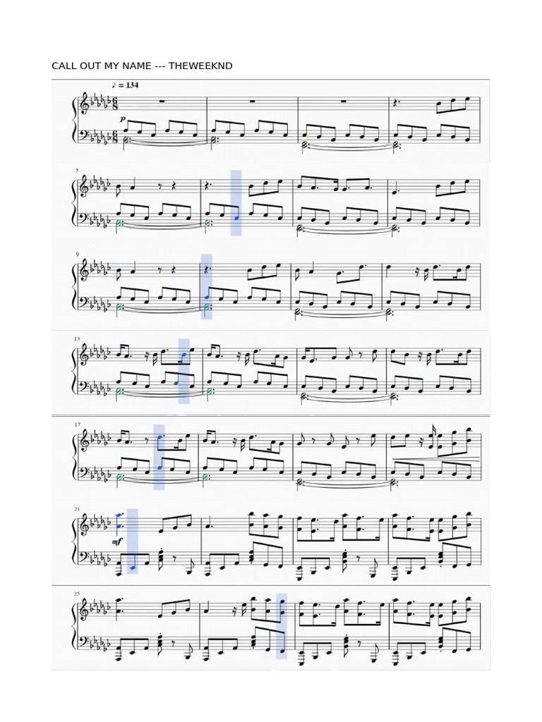 Call Out My Name | PDF