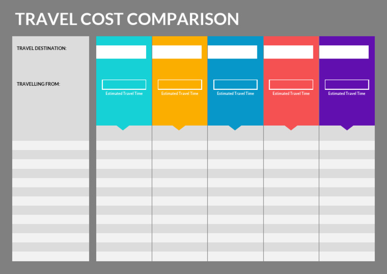 Travel Cost Comparison Template TemplateLab.com | PDF | Transport ...