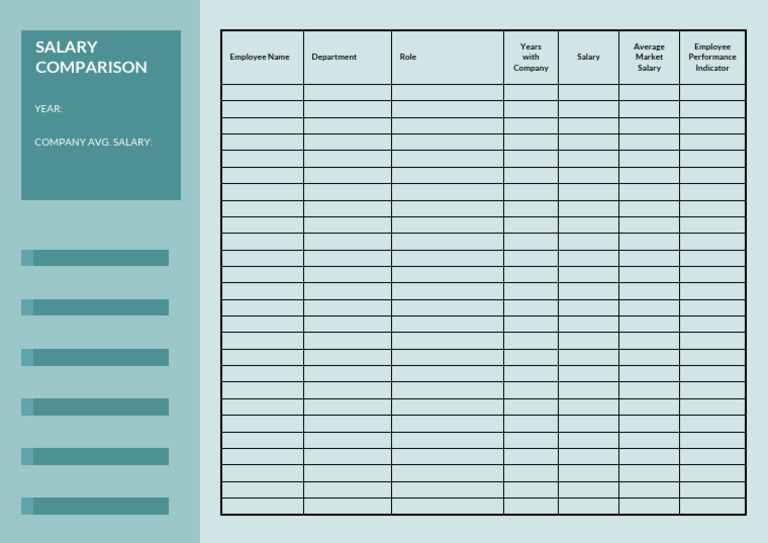 Salary Comparison Template | PDF | Finance & Money Management