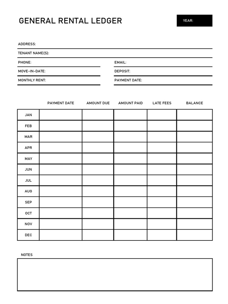 Rental Ledger: General | PDF