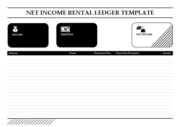 Net Rental Income Ledger Template | PDF