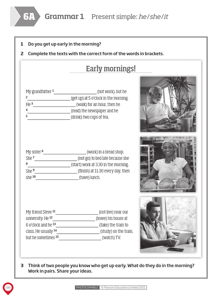 Present Simple Practice Photocopiable P 186 Pdf