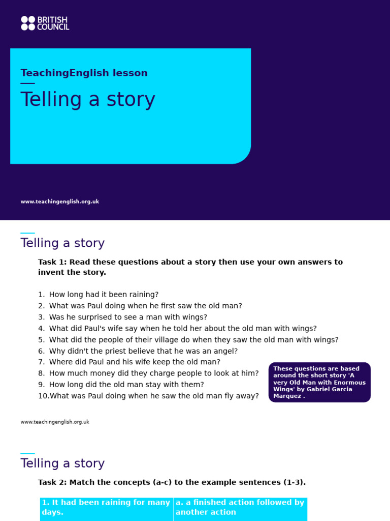 Telling A Story Presentation | PDF | Language Arts & Discipline