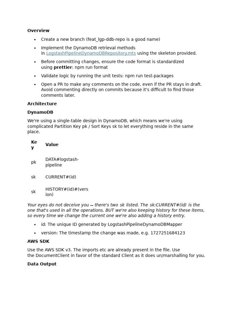DynamoDB LogstashPipelines Document | PDF | Software Development | Information Technology