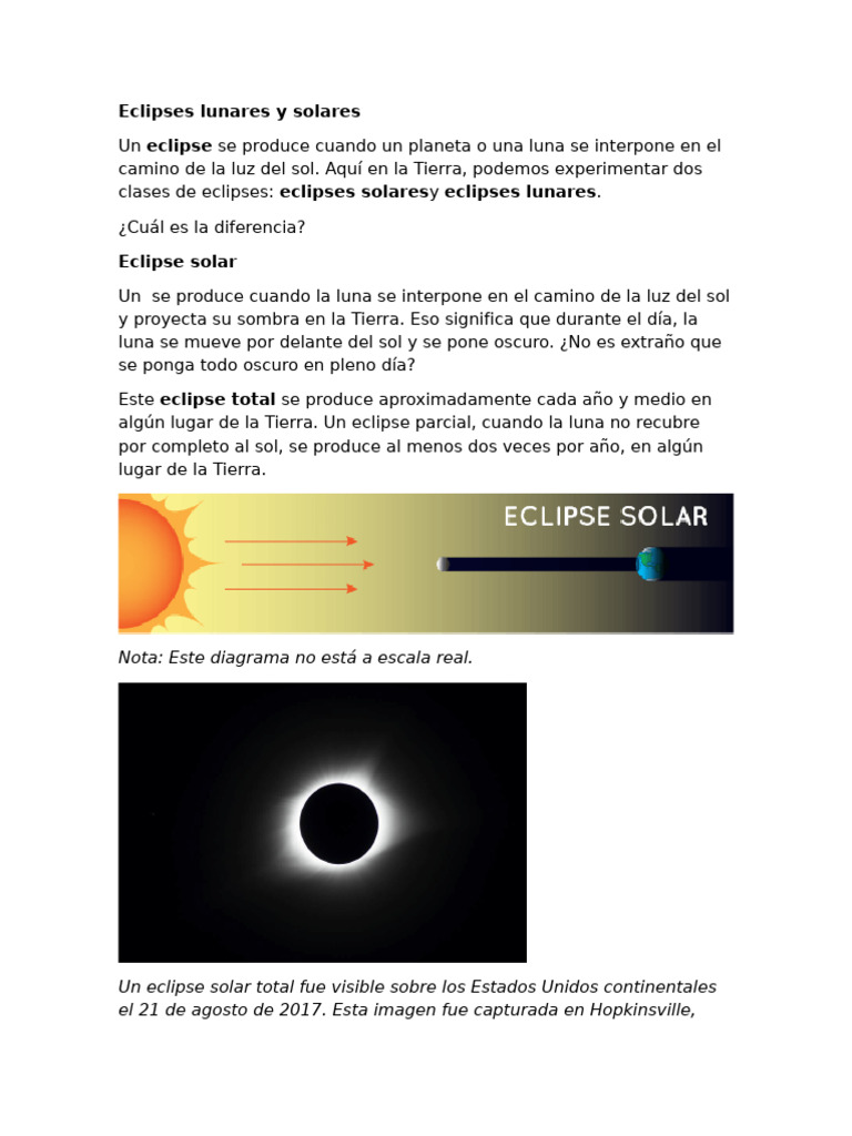 Eclipses lunares y solares | PDF | Eclipse | Luna