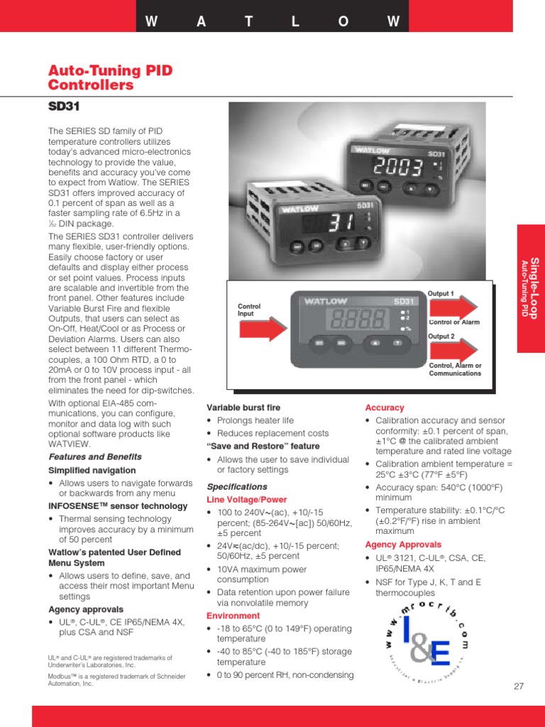 PID Controllers Auto-Tuning SD31 | PDF | Direct Current | Power Supply