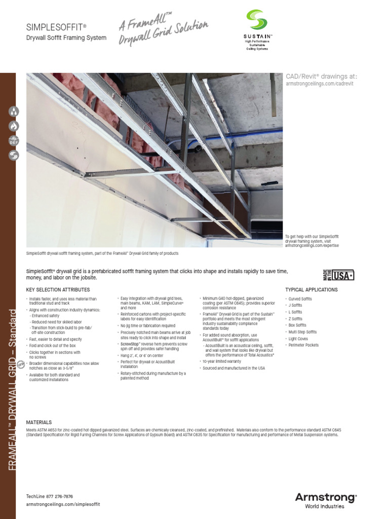 Simplesoffit Data Sheet | PDF | Drywall | Building Engineering