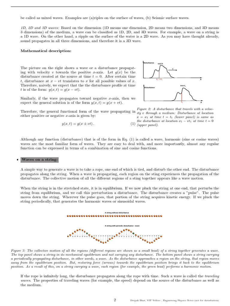 6-Wave Equation On A String (Derivation) - 06!01!2024 | PDF | Waves ...