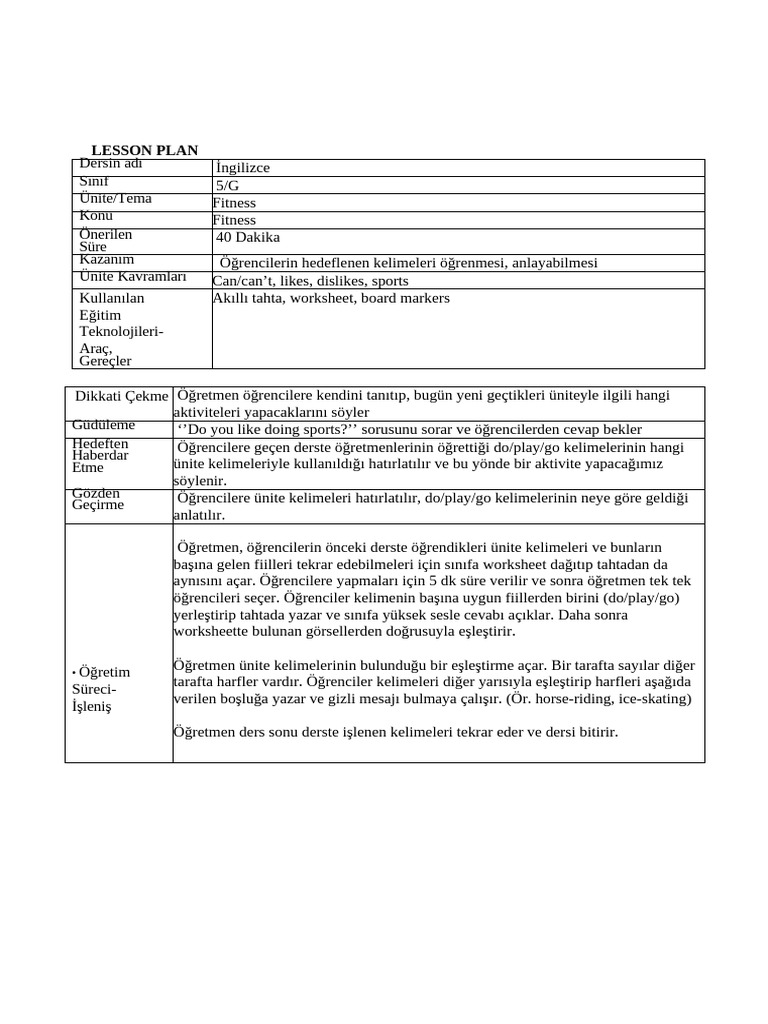 w6 Lesson Plan Hena | PDF