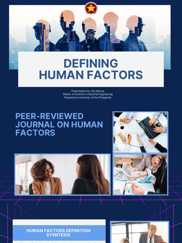Defining Human Factors - Gio Marcos | PDF | Human Factors And Ergonomics | Cognition