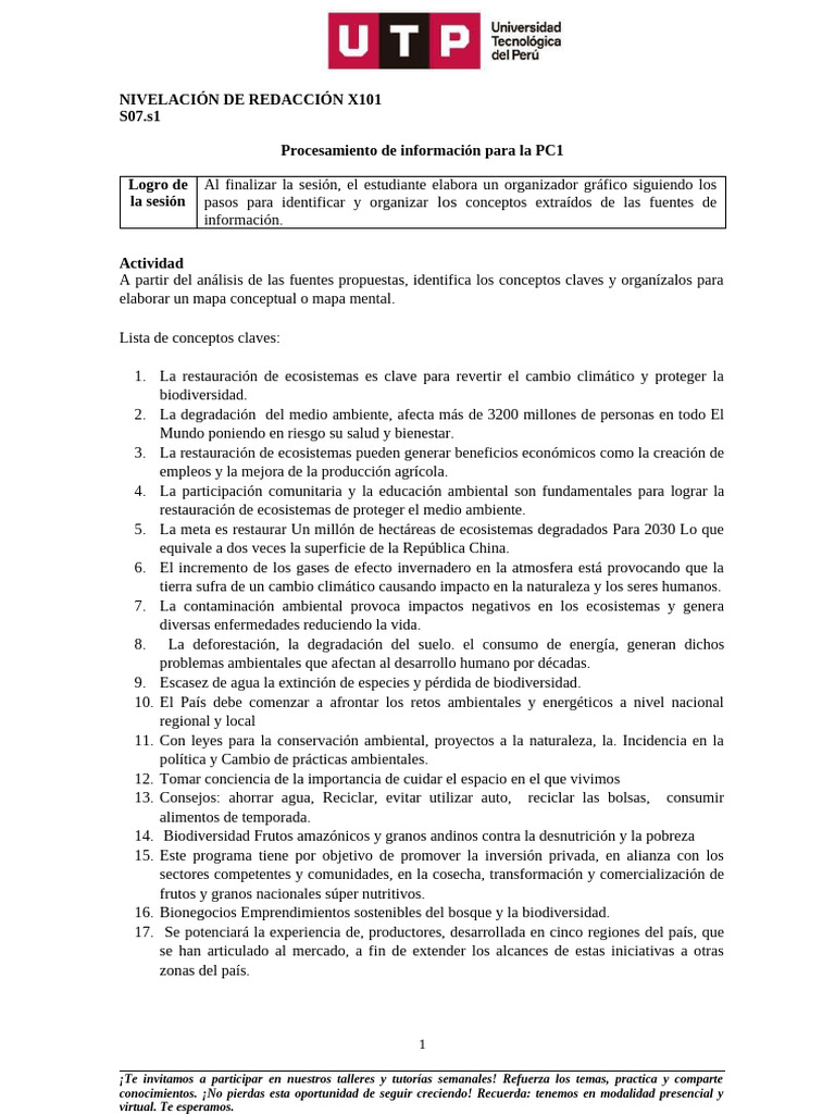 S07 S1-Procesam | PDF | Entorno natural | Naturaleza