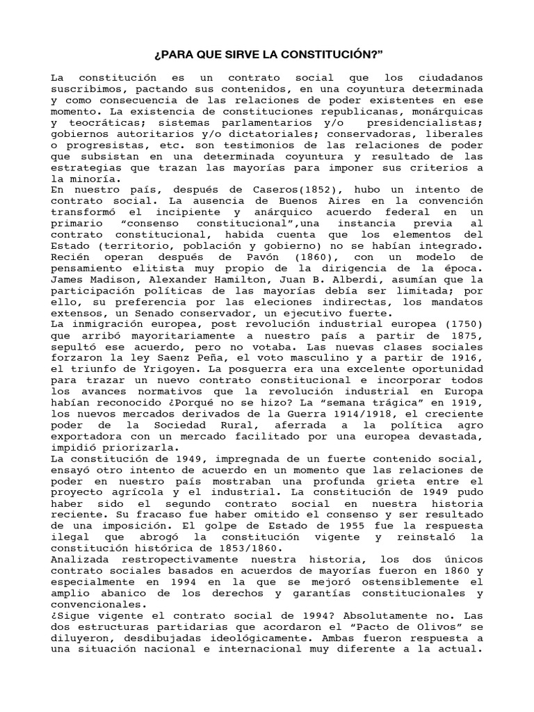 Para Que Sirve La Constitución Pdf Constitución Votación