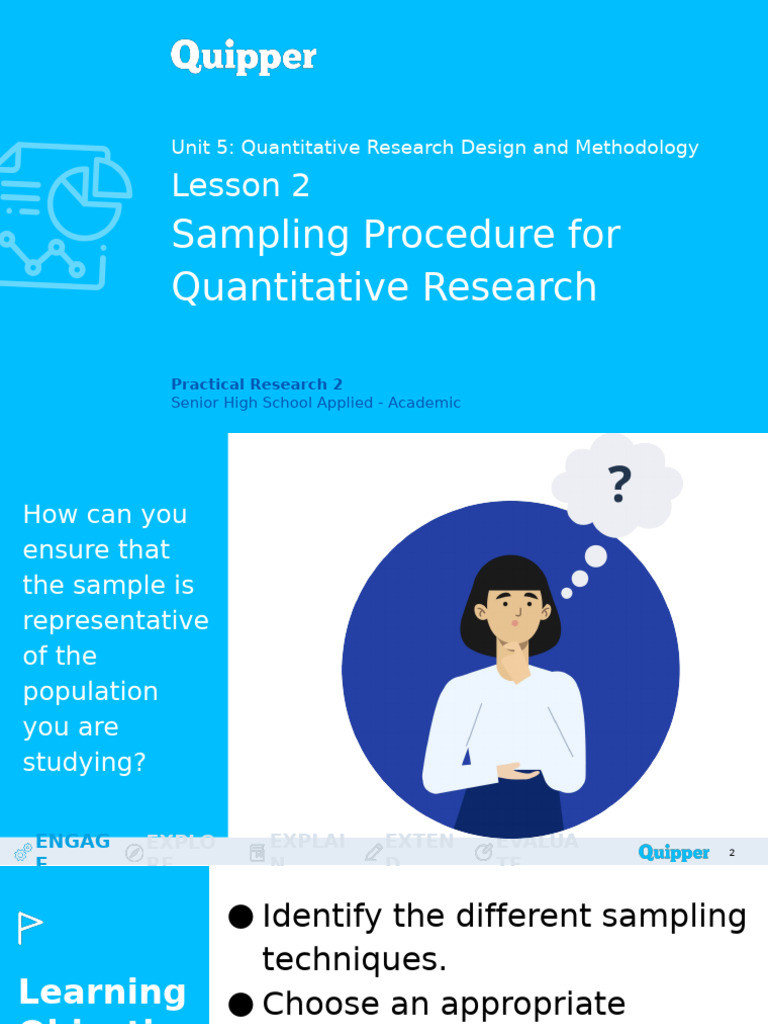 FINAL (PS) - PR2 11 - 12 - UNIT 5 - LESSON 2 - Sampling Procedure For Quantitative Research ...