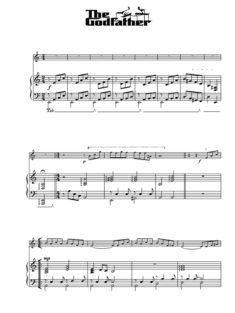 The Godfather Theme - Violín y Piano | PDF
