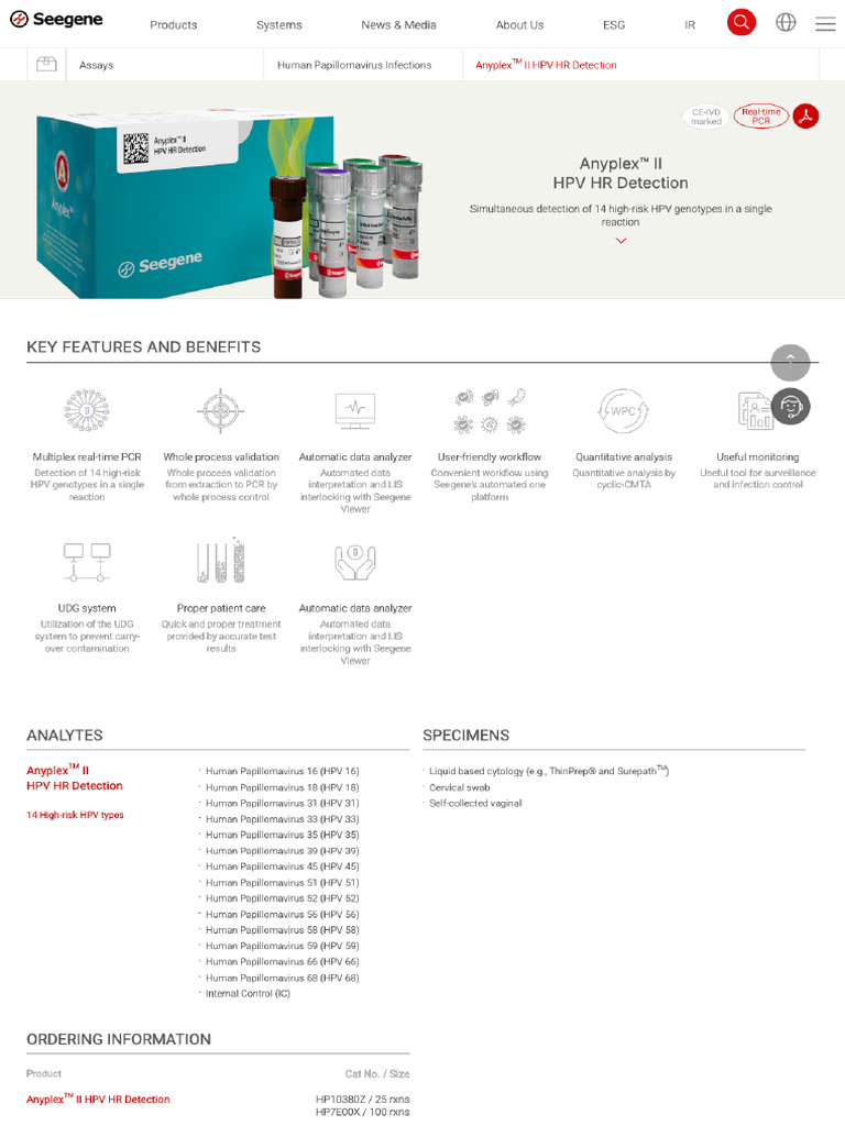Anyplex™ II HPV HR Detection | PDF