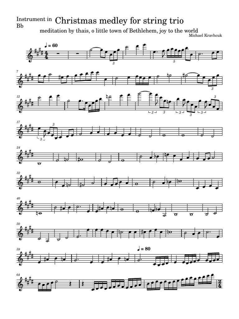 Christmas Medley for String Trio | PDF