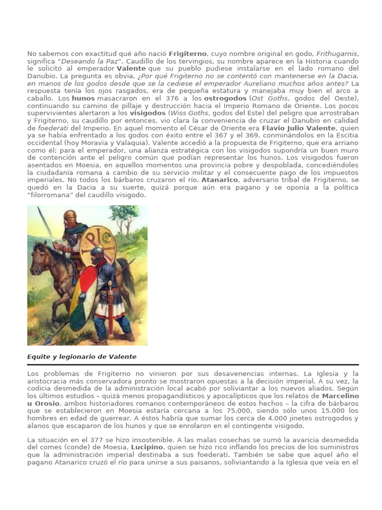 FRITIGERNO | PDF | Europa antigua | Antigüedad tardía