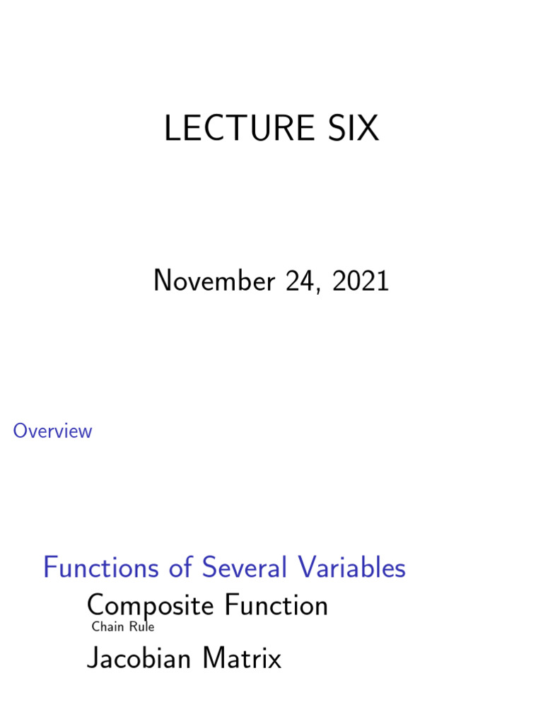 Functions & Chain Rule Lecture | PDF | Teaching Methods & Materials ...