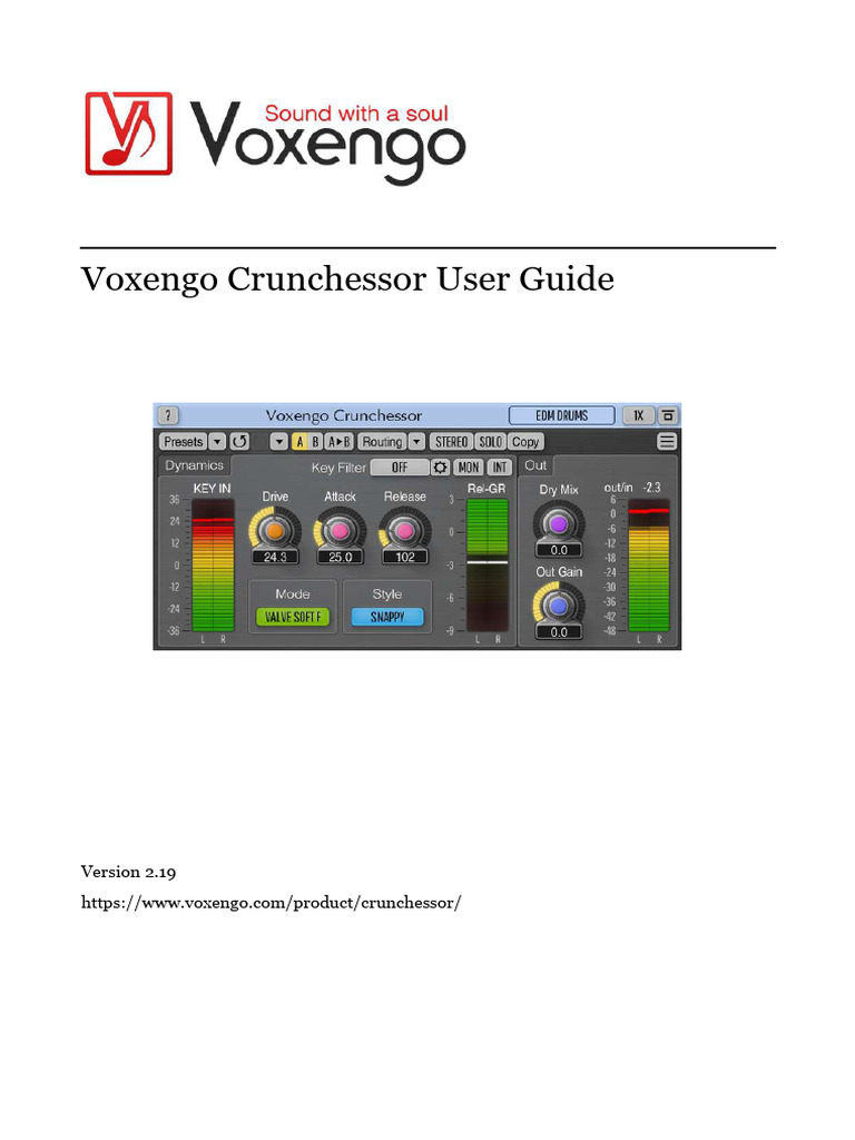 Voxengo Crunchessor User Guide en | PDF | Computer Engineering | Computing