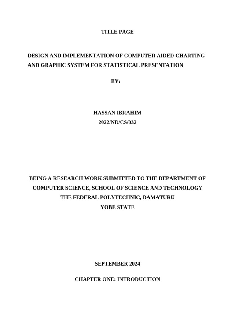 COMPUTER AIDED CHARTING AND GRAPHIC SYSTEM | PDF | Data | Chart