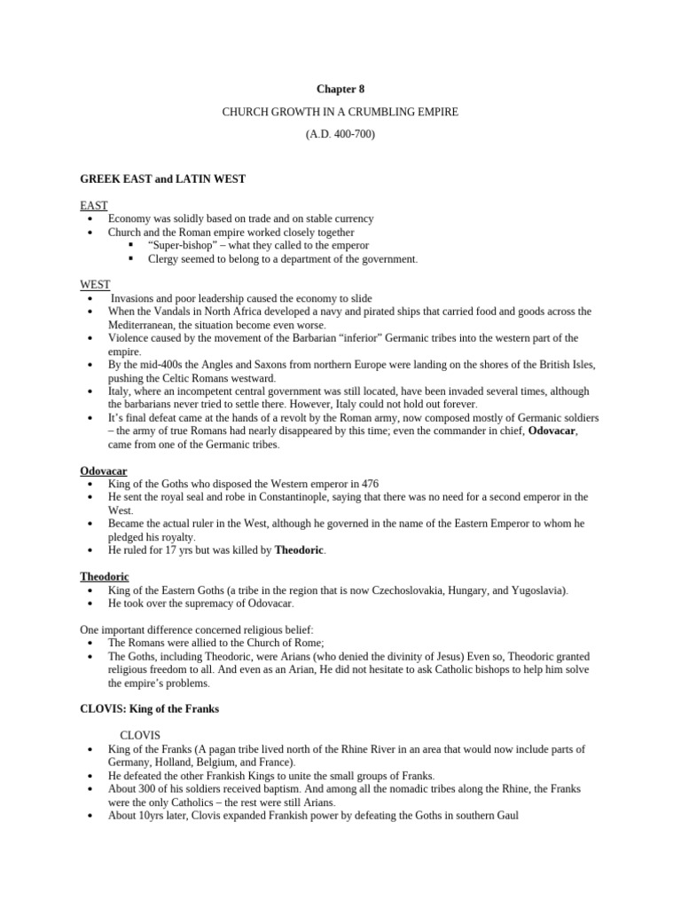 Chapter 8-1 | PDF | Franks | Catholic Church