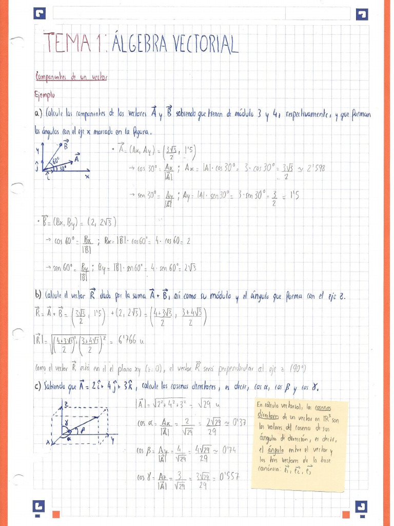 Álgebra Vectorial - Ana Molina | PDF