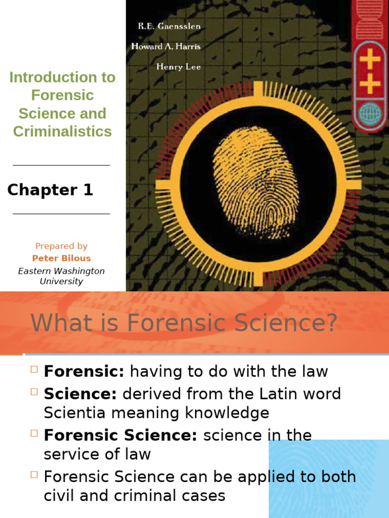 Chapter 1 - The Nature of Forensic Science | PDF | Forensic Science | Pathology