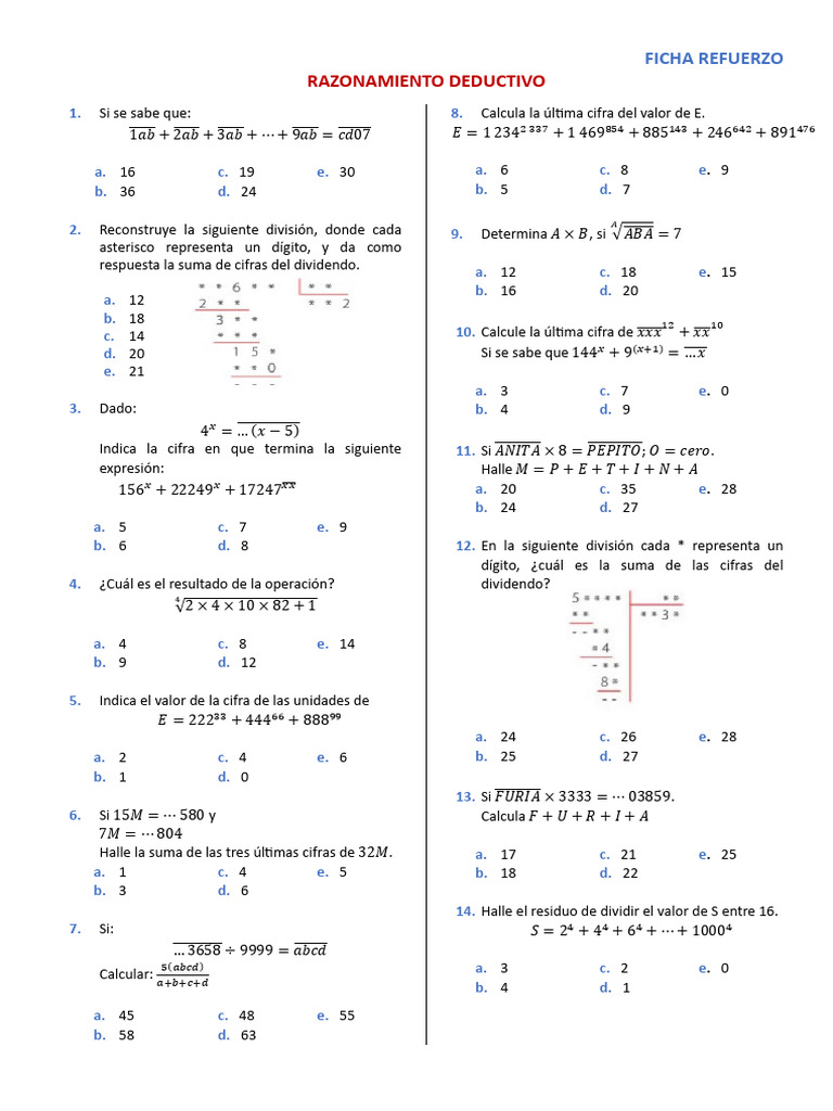 Fa Razonamiento-Deductivo | PDF