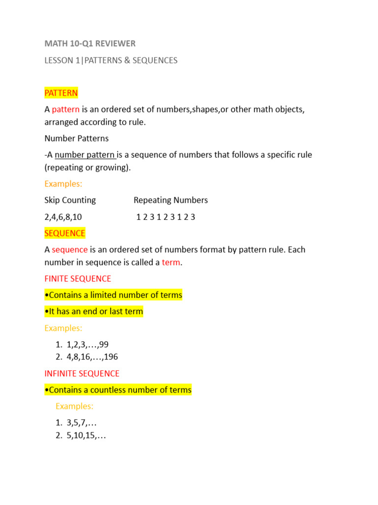 IReview - Mathematics 10 Q1 | PDF | Numbers | Ratio