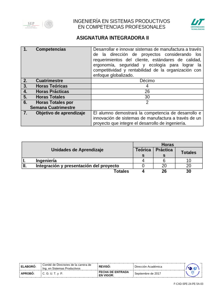 Integradora II | PDF | Diseño | Planificación
